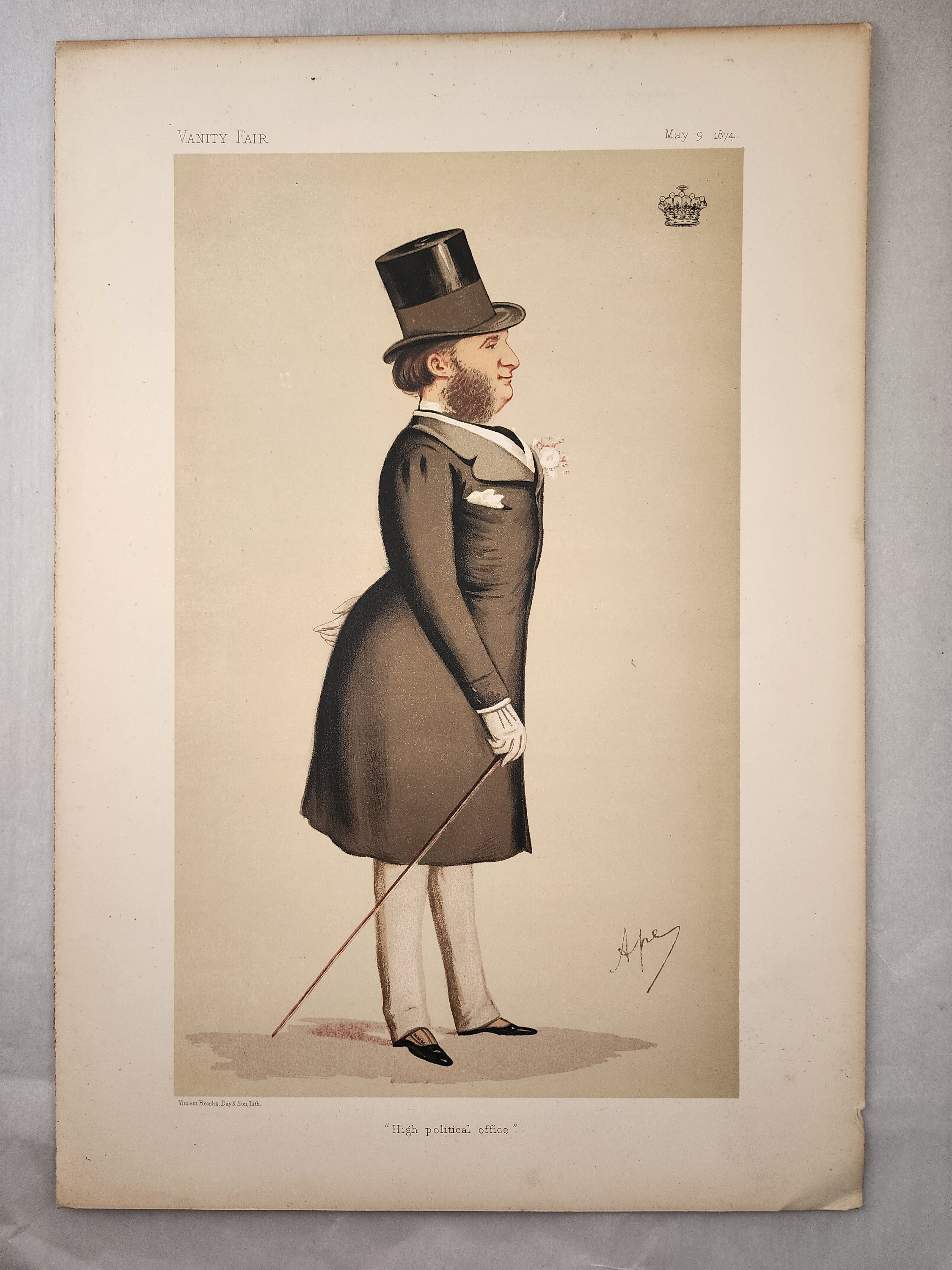 Original 1874 Vanity Fair Print: Lord Hardwicke, Statesmen, No. 170 - Etsy