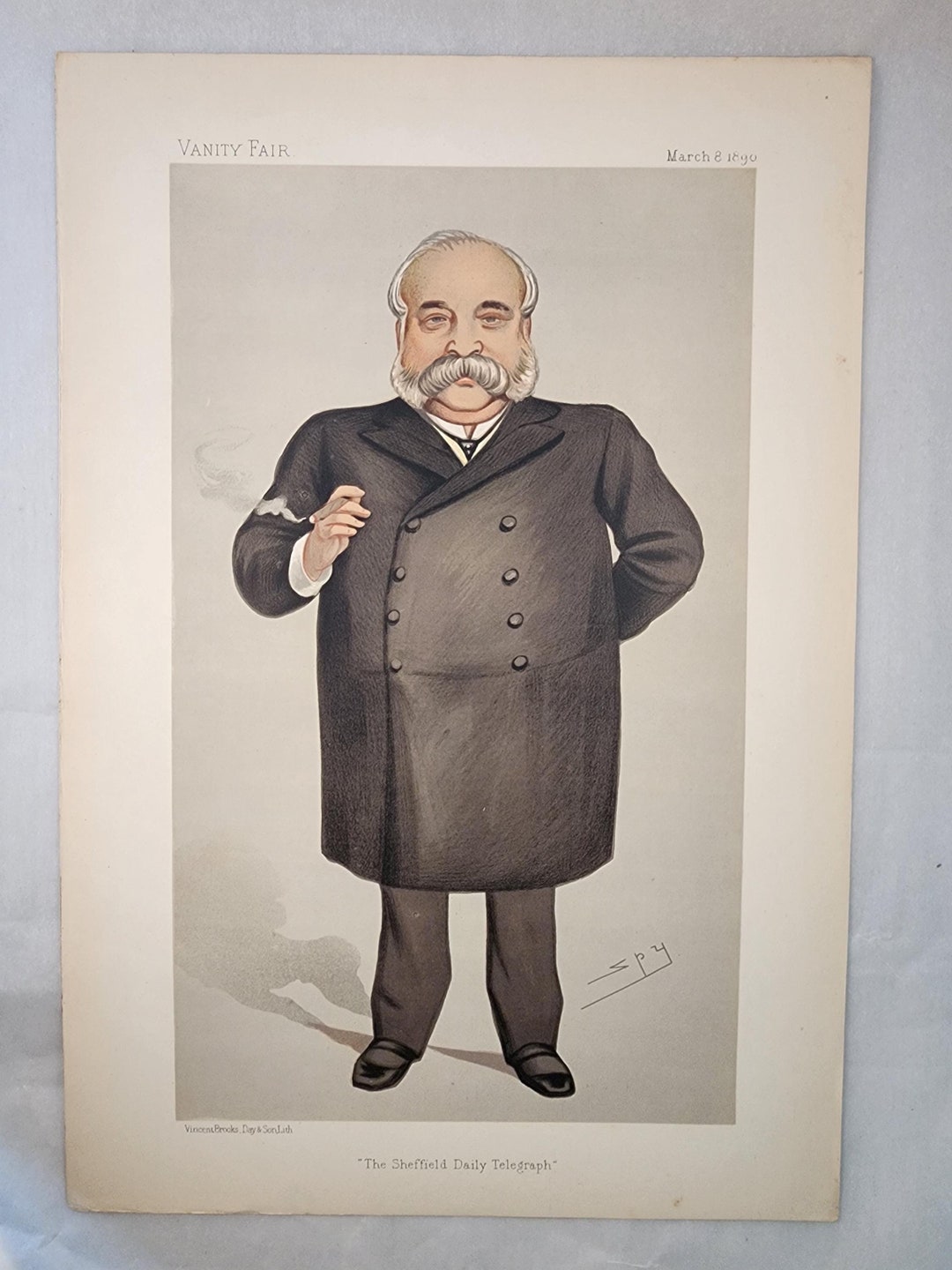 Original 1890 Vanity Fair Spy Print: Sir William Christopher Leng, Men ...