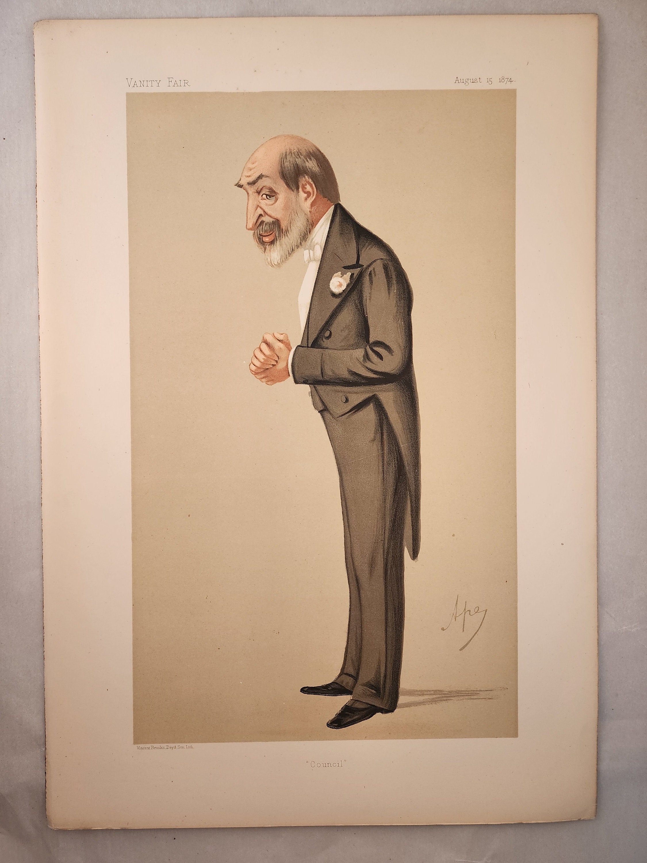 Original 1874 Vanity Fair Print: Sir Arthur Helps, KCB, Men of the Day ...