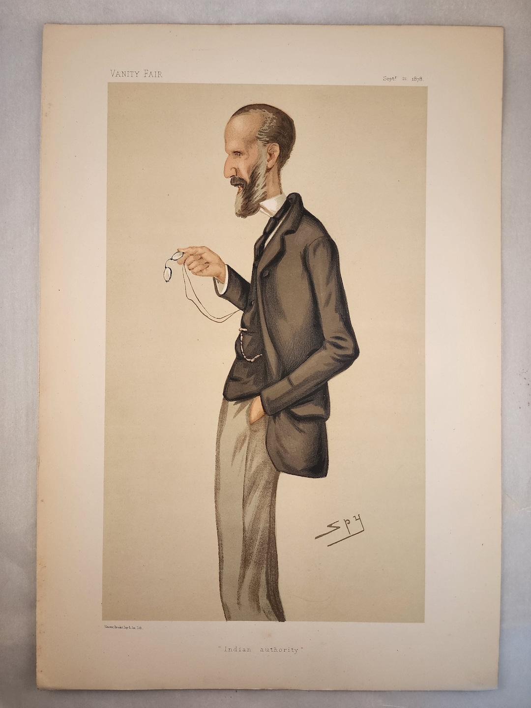 Original 1878 Vanity Fair Spy Print: Sir George Campbell, KCSI ...