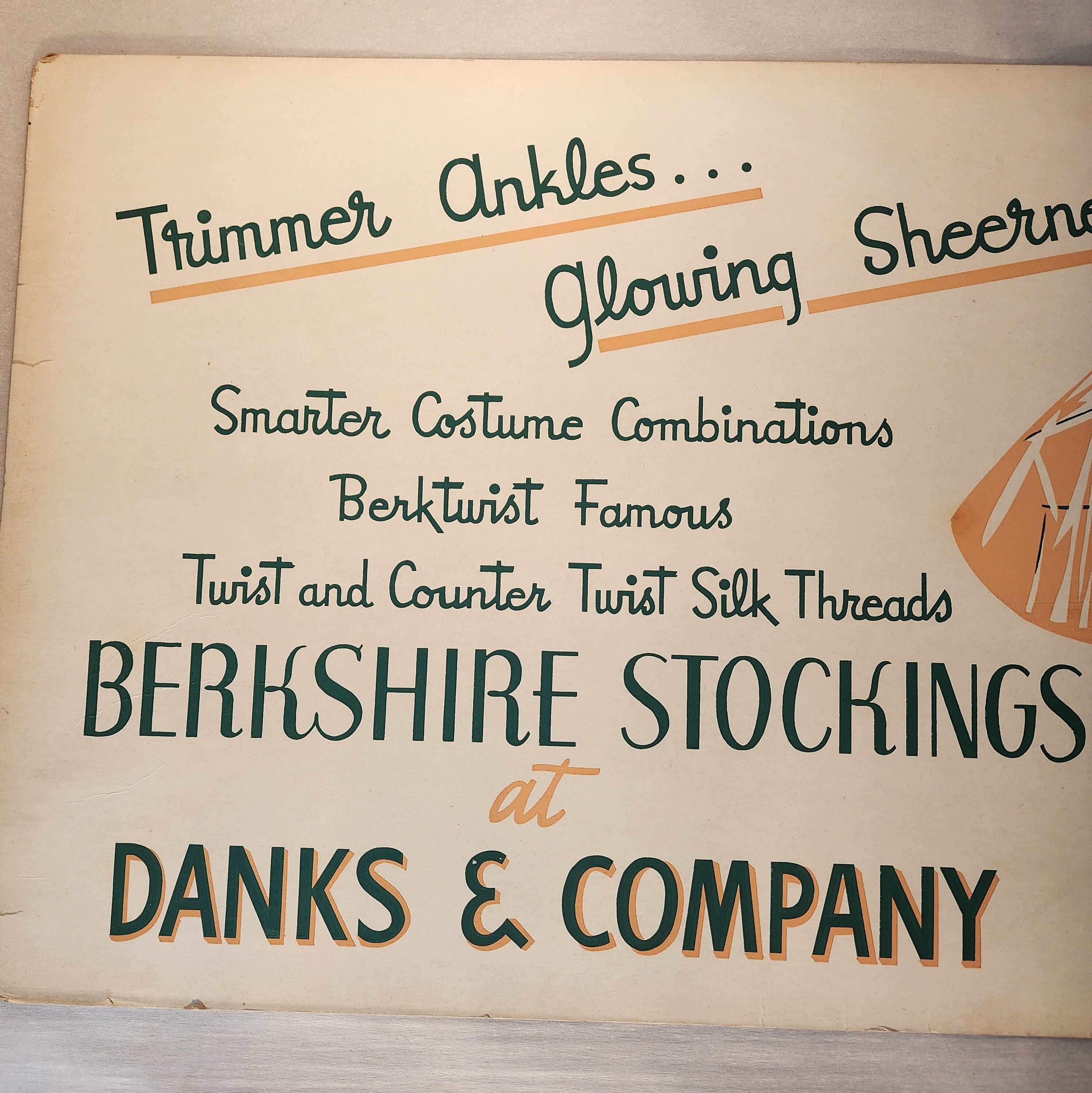 Vintage Trolley Car Advertising Sign: Berkshire Stockings - Etsy