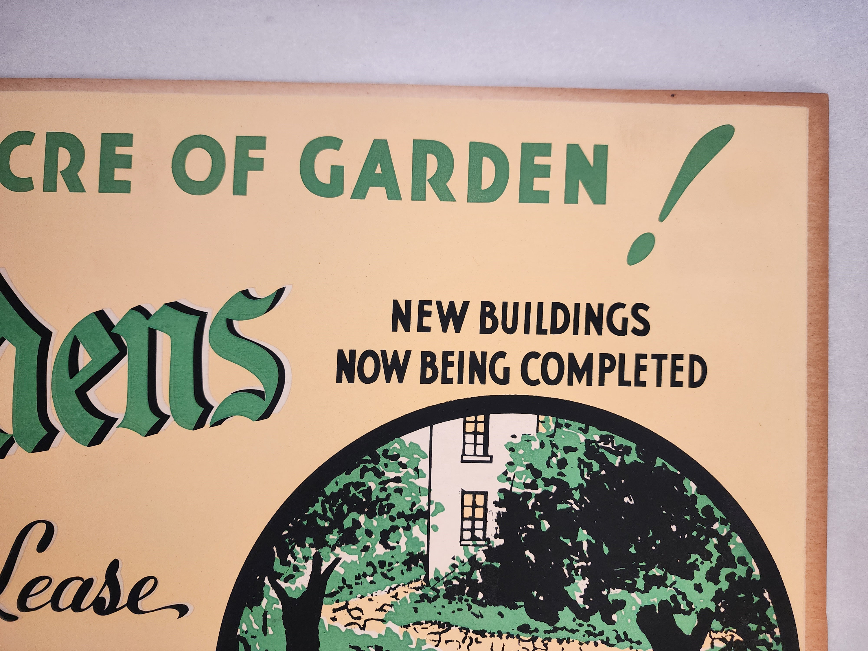 Vintage Trolley Car Advertising Sign: Chelsea Gardens - Etsy
