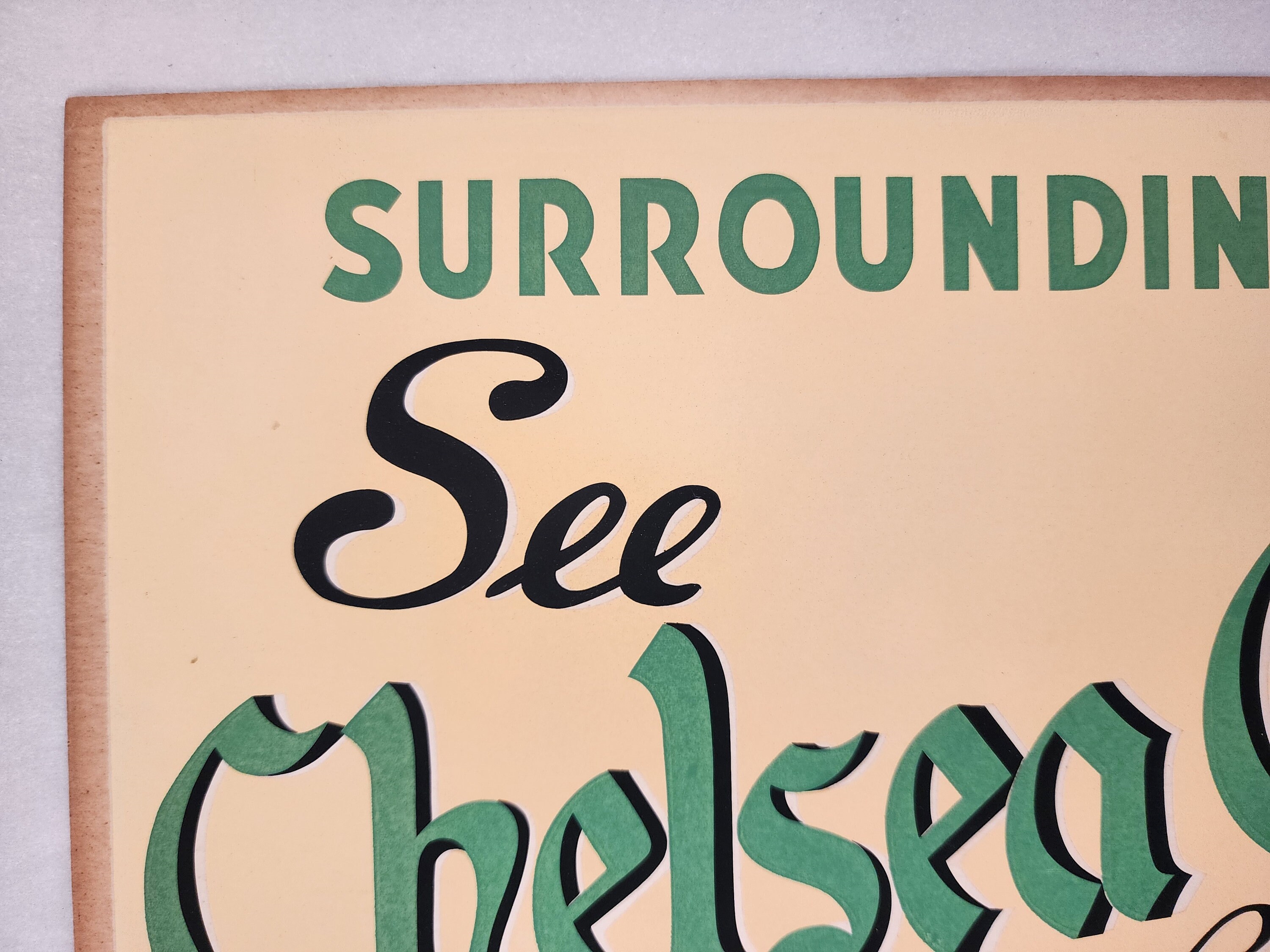 Vintage Trolley Car Advertising Sign: Chelsea Gardens - Etsy