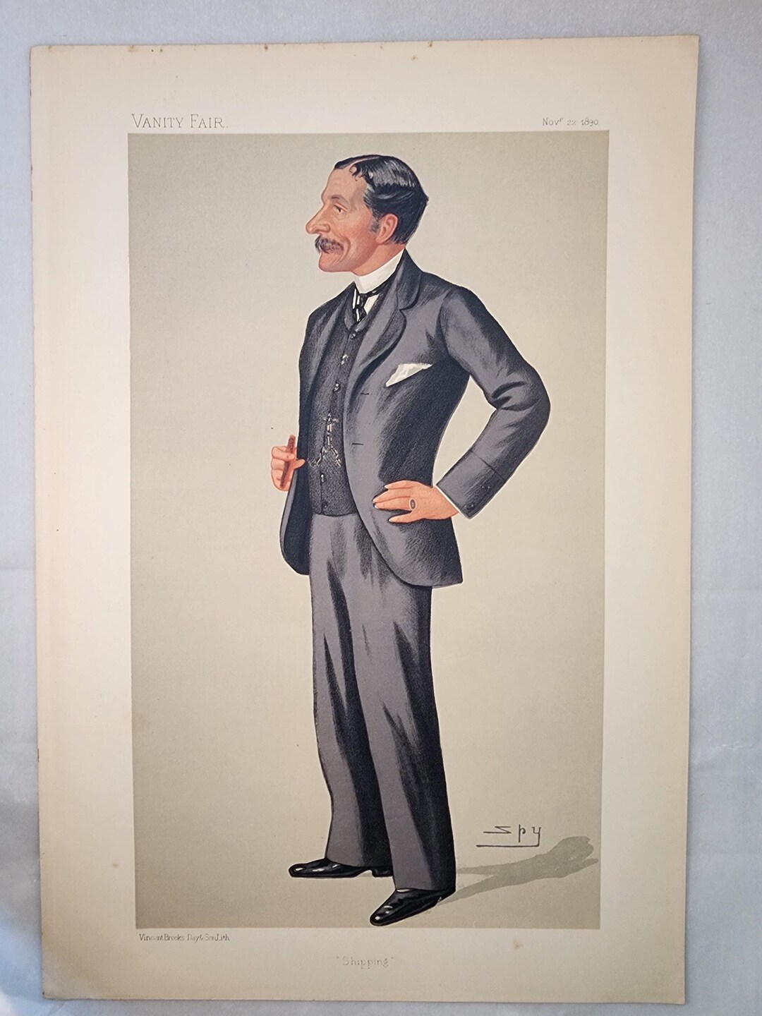 Original 1890 Vanity Fair Spy Print: Mr. Joseph Fletcher Green, Men of ...
