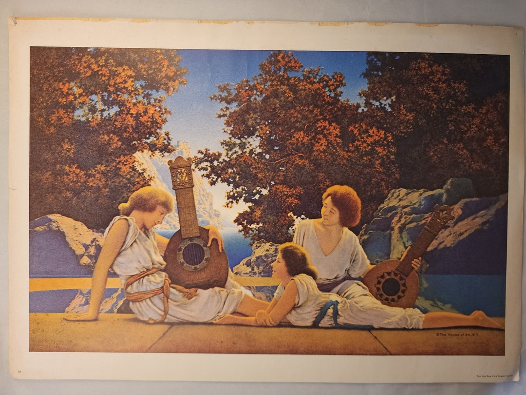 Vintage Print: the Lute Players, Color Print From the Maxfield Parrish ...