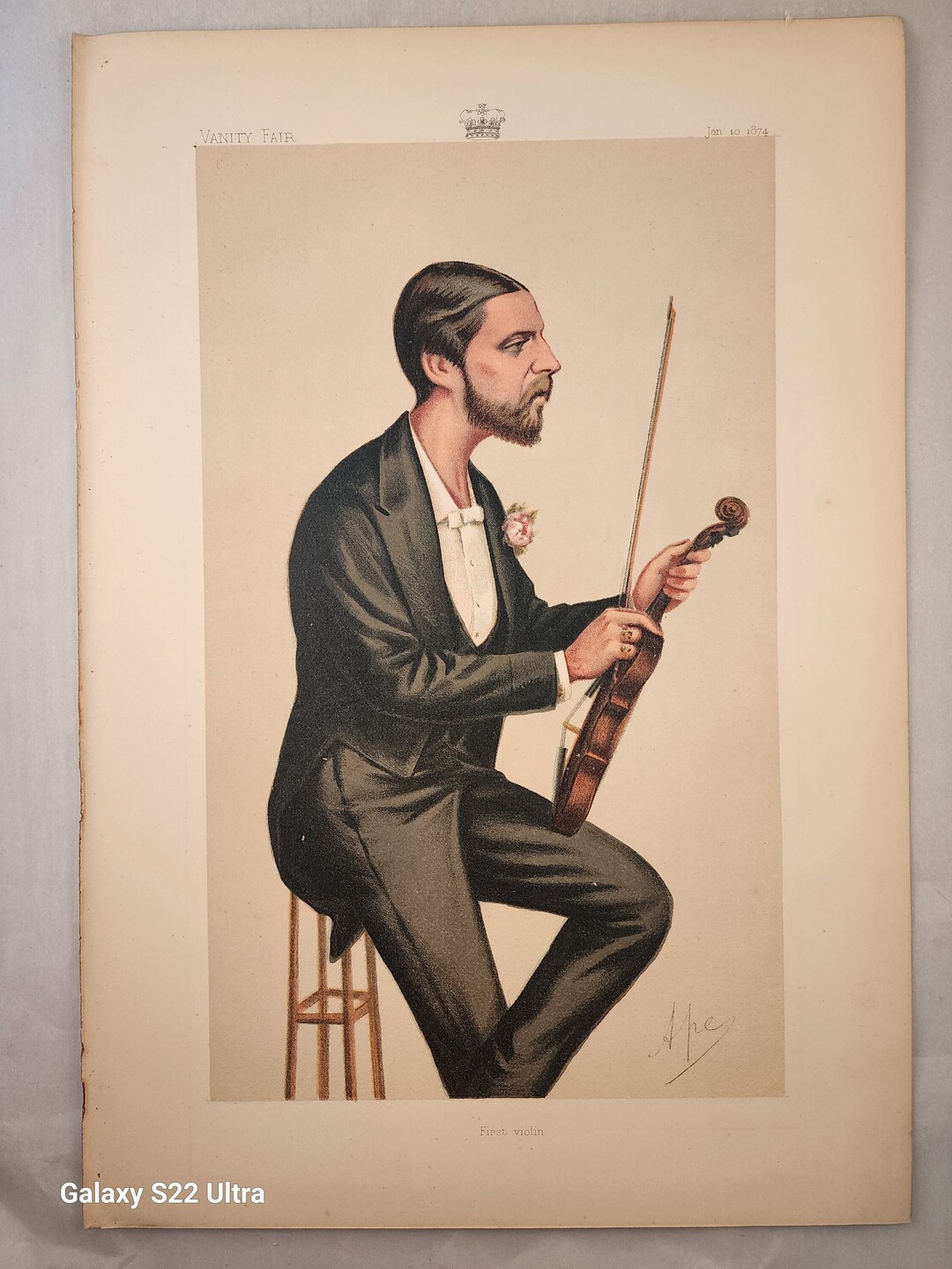 Original 1874 Vanity Fair Print: H.R.H. the Duke of Edinburgh, Princes ...