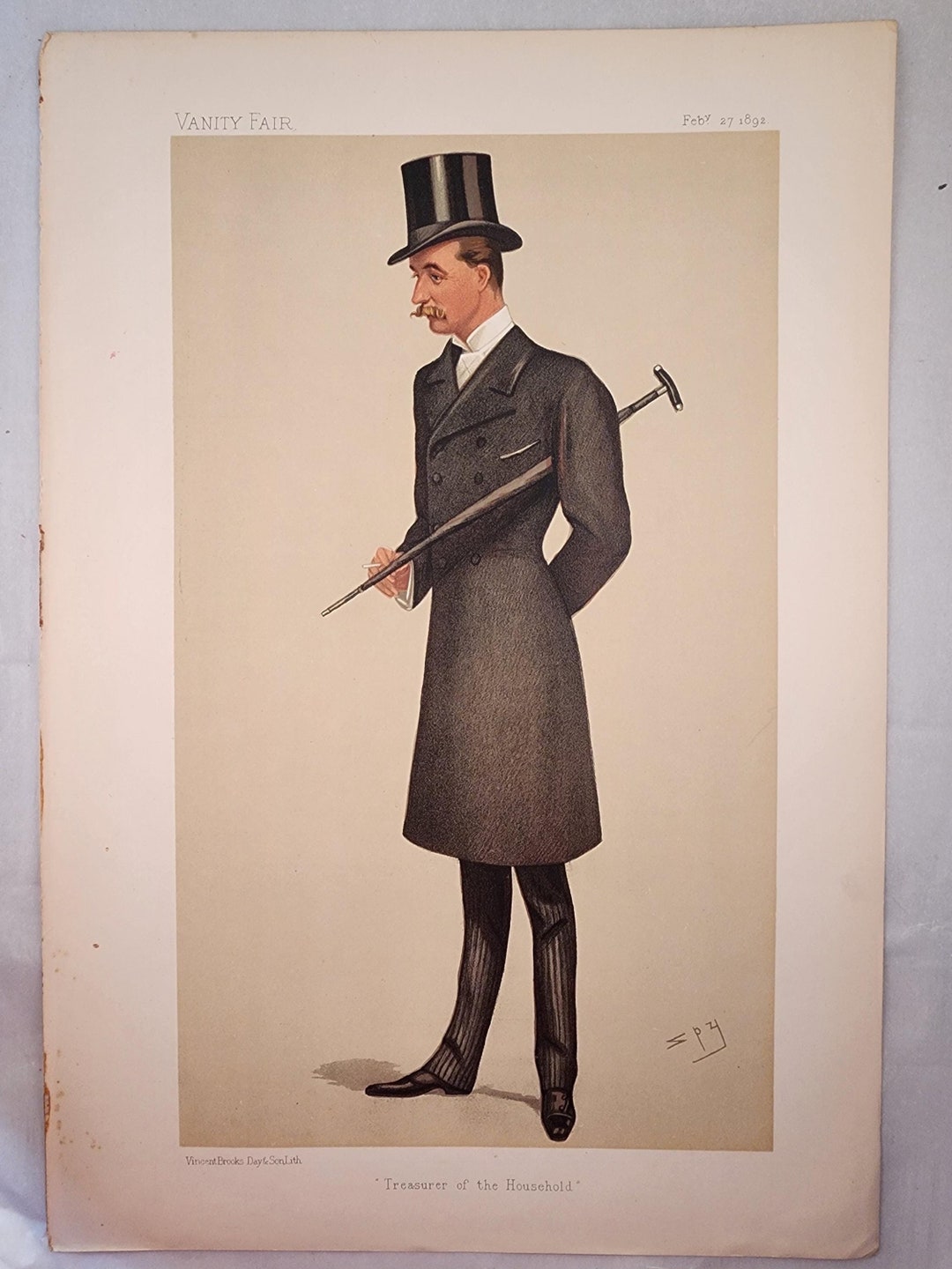 Original 1892 Vanity Fair Spy Print: Lord Walter Charles Gordon-lennox ...