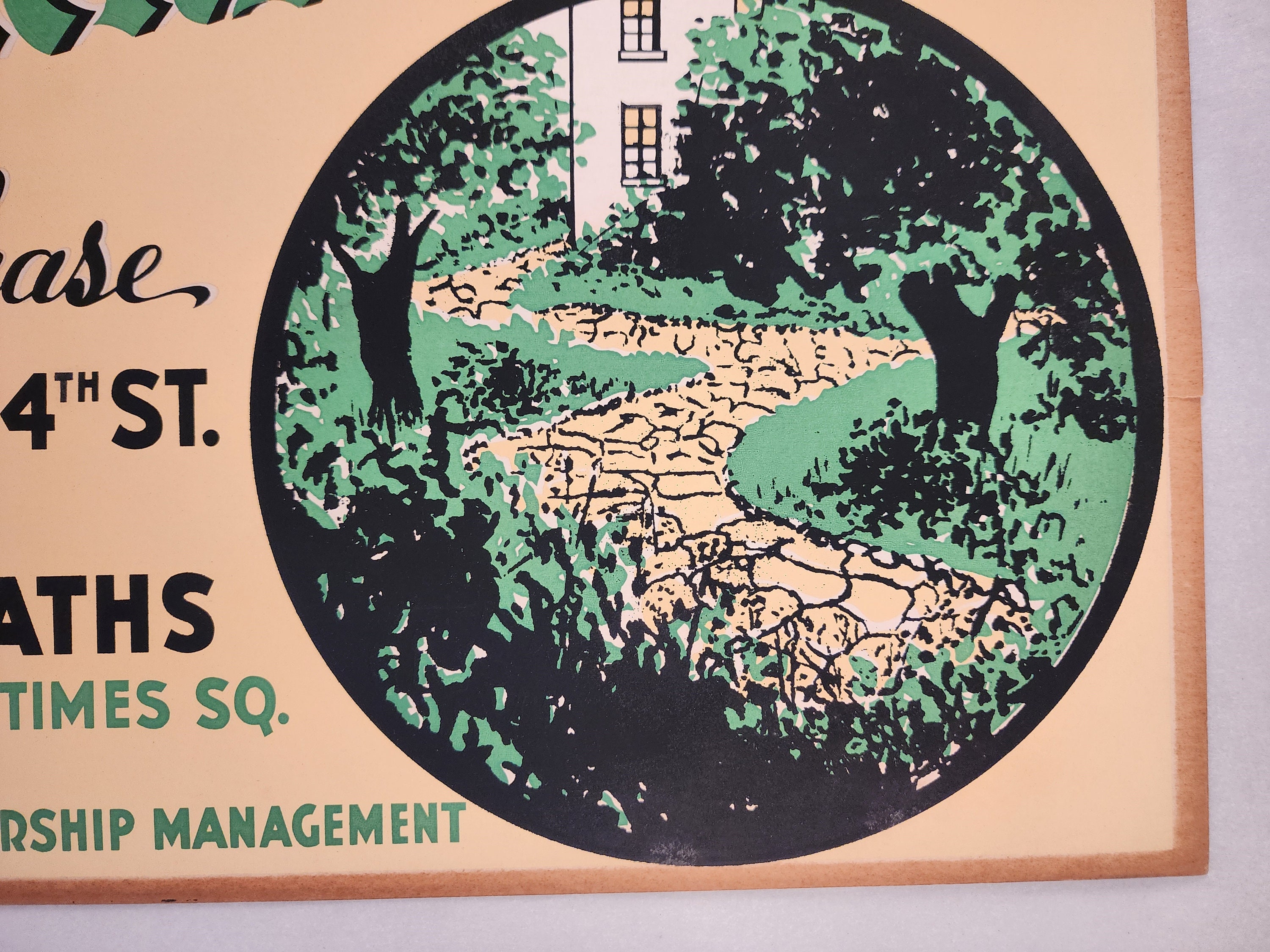 Vintage Trolley Car Advertising Sign: Chelsea Gardens - Etsy