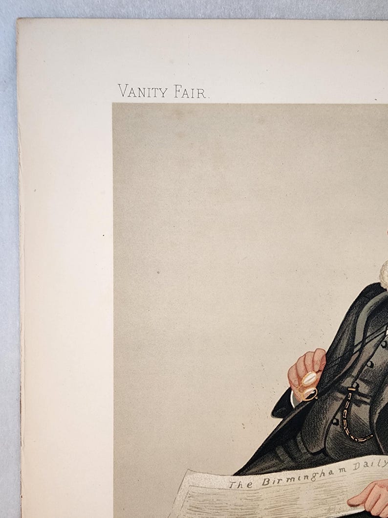 Original 1890 Vanity Fair Spy Print: Mr. John Jaffray, J.P., D.L., Men ...