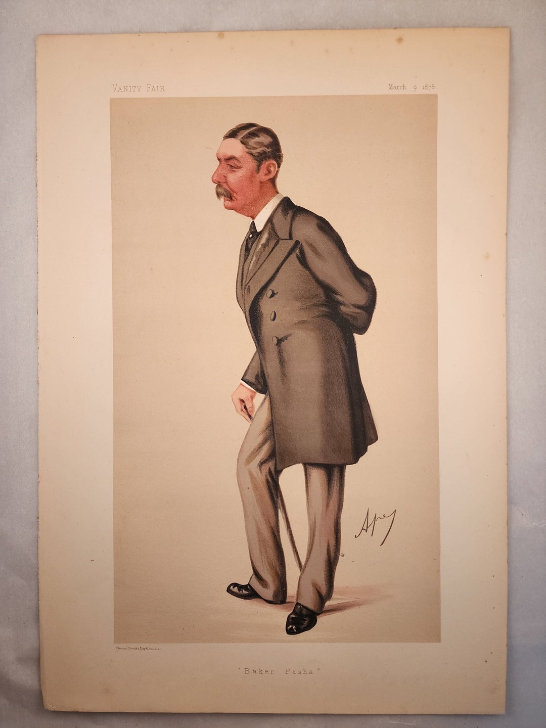 Original 1878 Vanity Fair Print: Lieutenant-general Valentine Baker ...