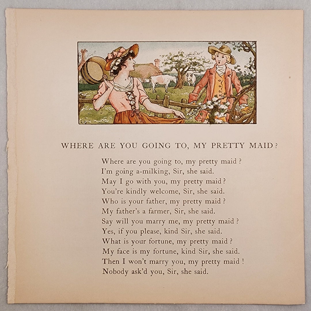 Vintage Children's Print: "the April Baby's Book of Tunes", Where Are ...