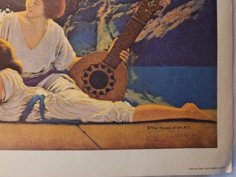 Vintage Print: the Lute Players, Color Print From the Maxfield Parrish ...