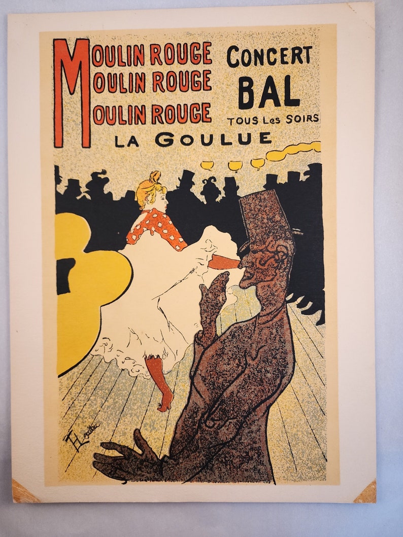 Vintage Print: Moulin Rouge La Goulue by Henri De Toulouse-lautrec - Etsy