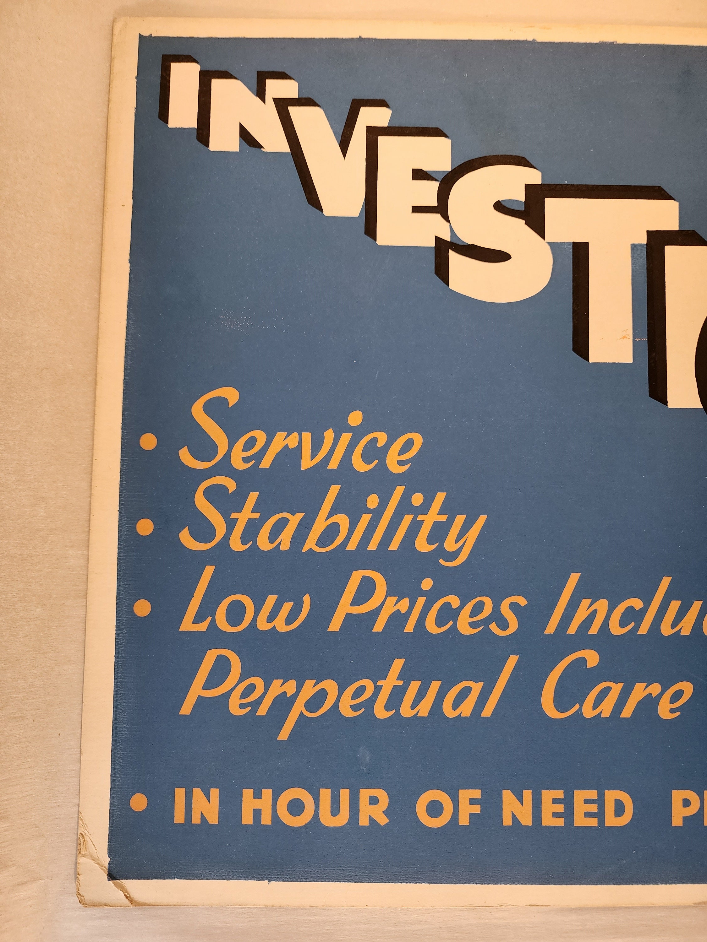 Vintage Trolley Car Advertising Sign: Rolling Green Memorial Park - Etsy