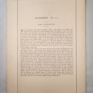 Original 1874 Vanity Fair Print: Lord Hardwicke, Statesmen, No. 170 - Etsy