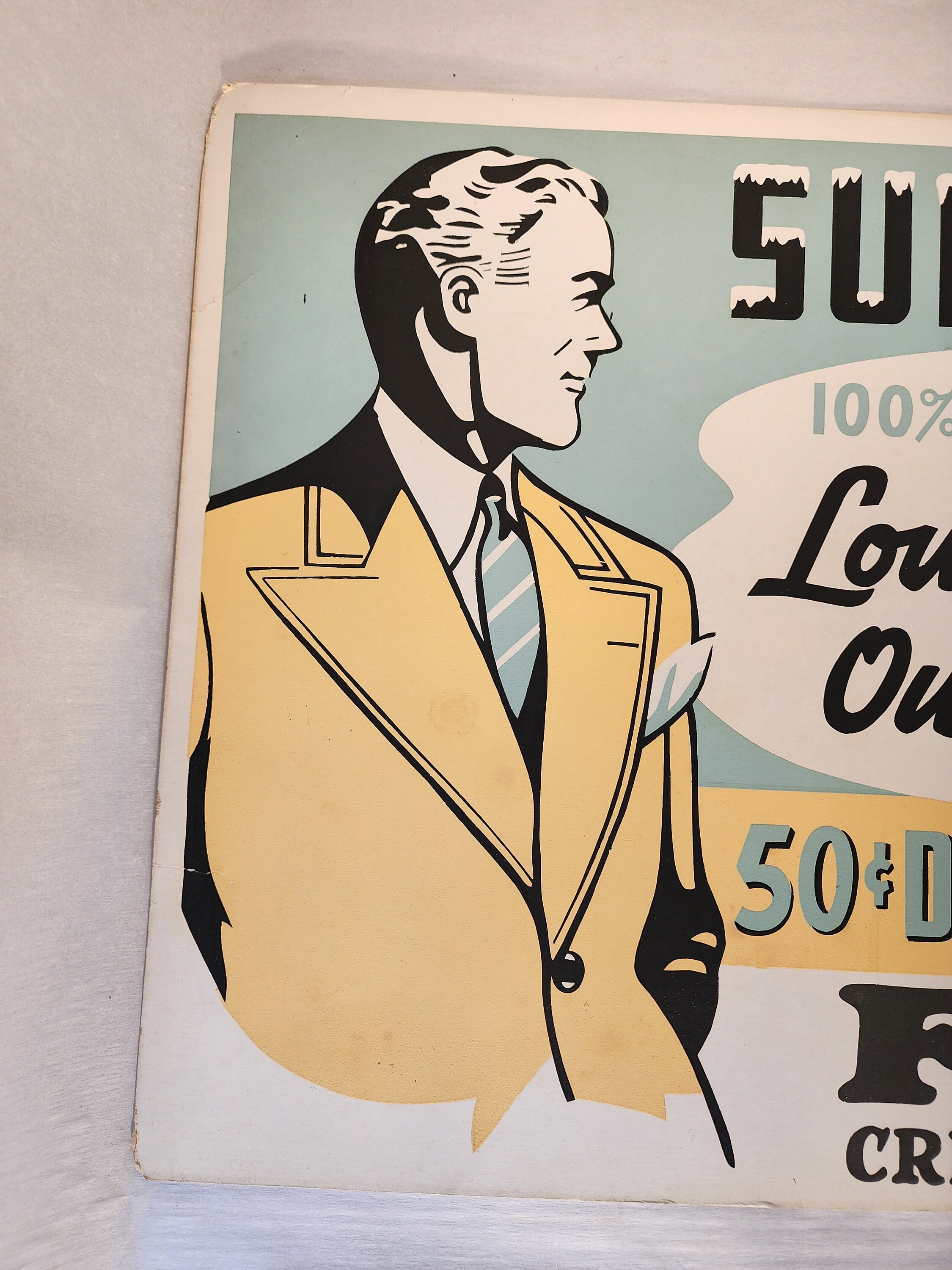 Vintage Trolley Car Advertising Sign: Federal Credit Clothiers - Etsy