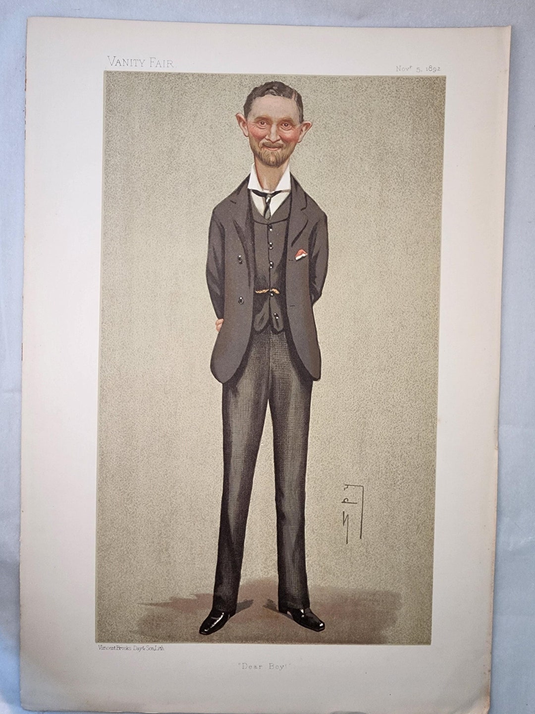 Original 1892 Vanity Fair Spy Print: the Honourable Kenneth Howard, Men ...
