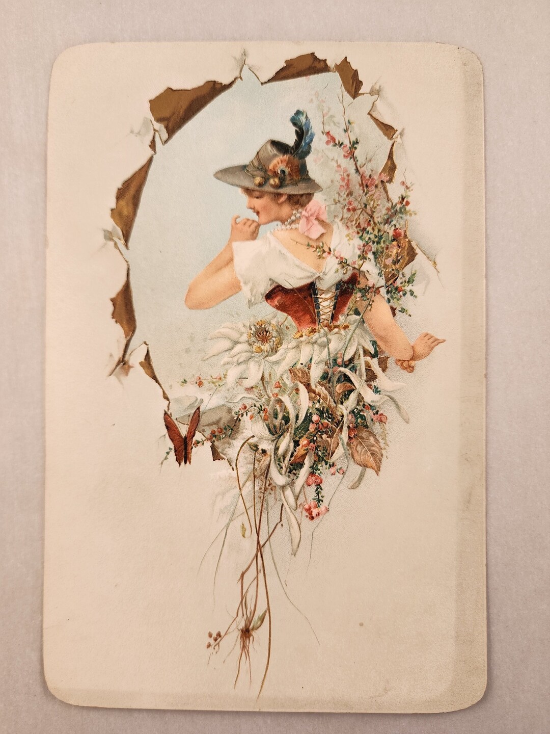 Vintage Print: Erte, Woman and Flowers - Etsy