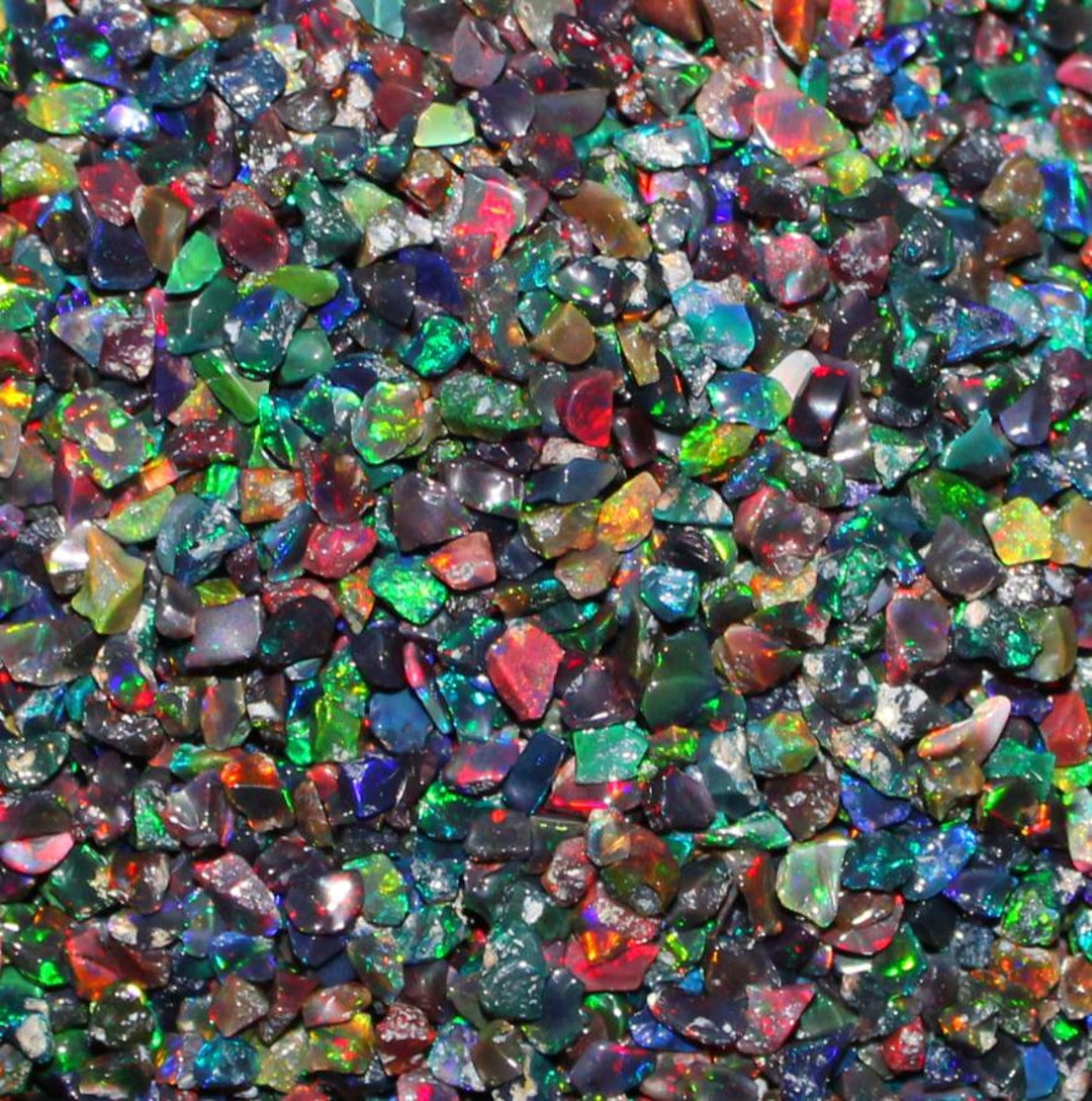 Black Opal Rough Welo Fire Multi Color Black Polished Opal Raw Crystals ...