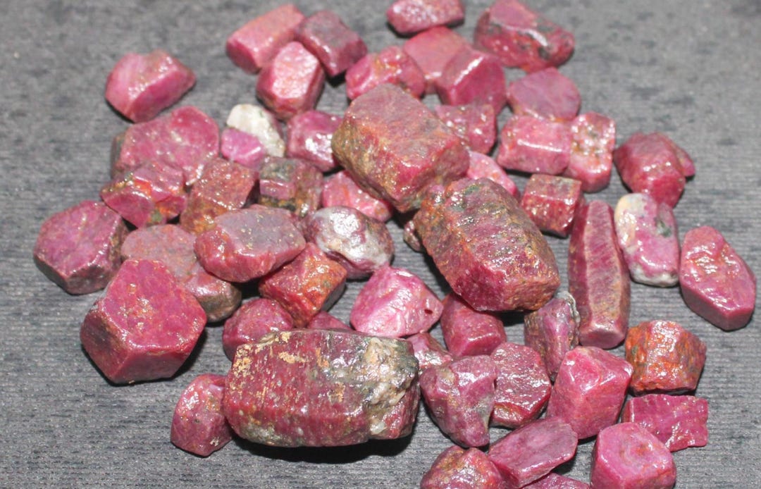 RUBY, Ruby Rough, Raw Crystal, Record Keeper Crystal, Hexagon Rubies ...