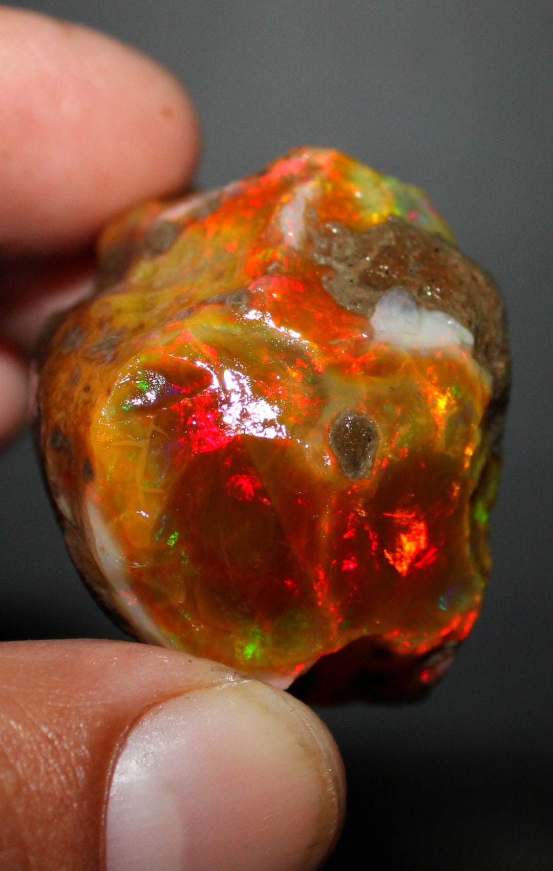 Opal Rough Red Fire Opal Raw Natural Ethiopian Opal Rough Loose Crystal Large Size 38x38x26 MM ...
