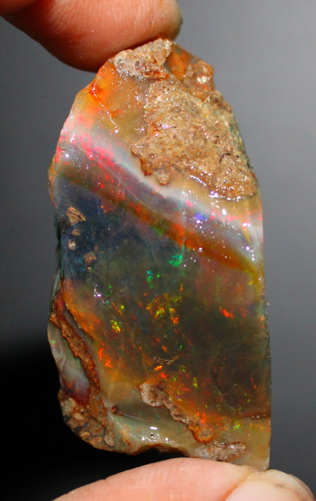 Opal Rough Welo Fire Natural Ethiopian Opal Gemstone, Big Size 47x22x19 ...
