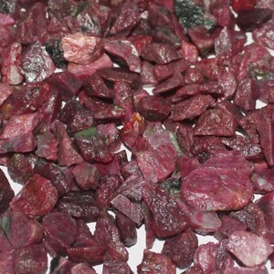 Ruby Rough, Raw Red Ruby Rough Stone, Natural Unpolished Gemstone ...