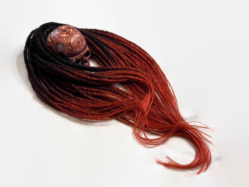 RED GINGER Synthetic de or se dreads. Ombre dreadlock | Etsy
