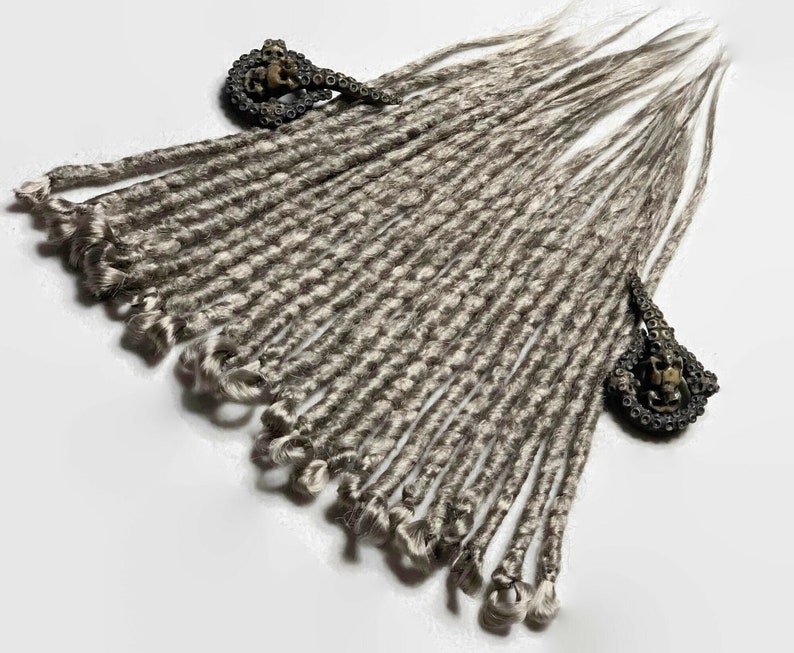 GREY synthetic DREADS. De or se Dreadlock extensions | Etsy