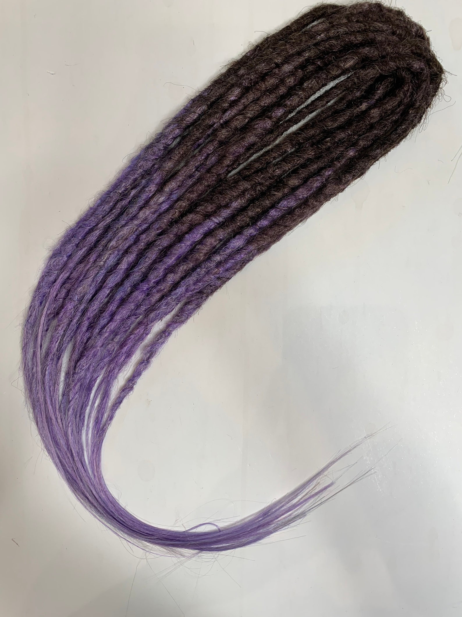 Brown and PASTEL Violet Set of DREADLOCK Extensions. Synthetic | Etsy