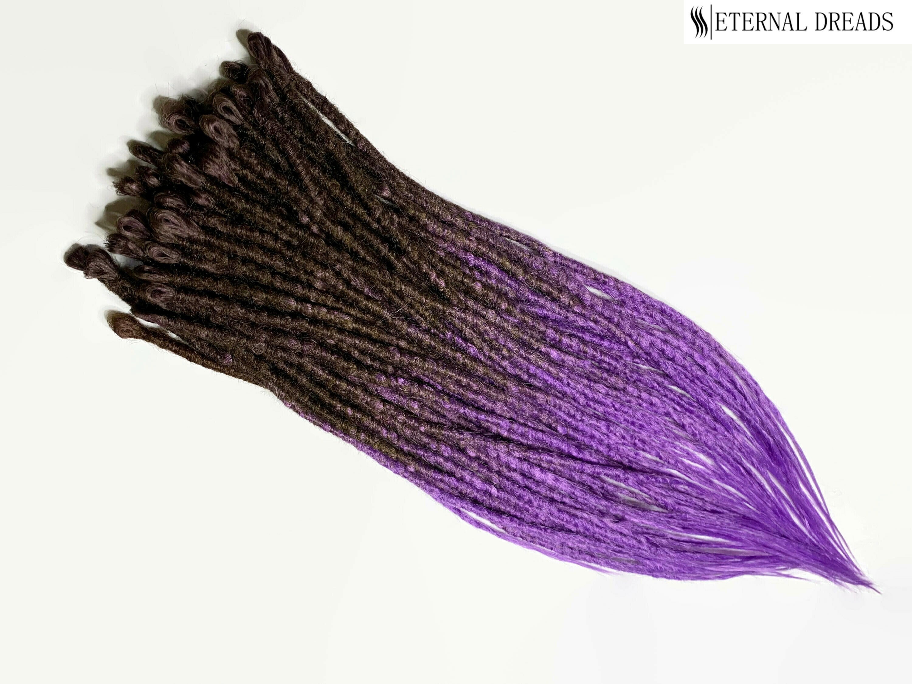 Brown and PASTEL Violet Set of DREADLOCK Extensions. Synthetic | Etsy