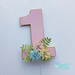 Floral Cake Topper | Flower Theme Cake Topper | First Birthday | Boho ...