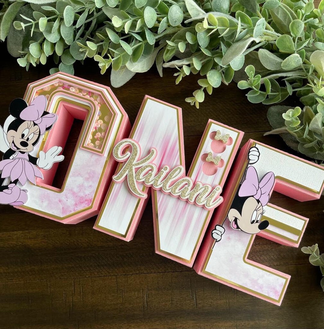 Minnie Mouse Fairy 3D Letters | Custom 3D Letters | Personalized ...