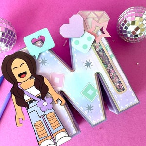 Roblox Girl 3d Letter | Custom 3d Letters | Letras Personalizadas ...