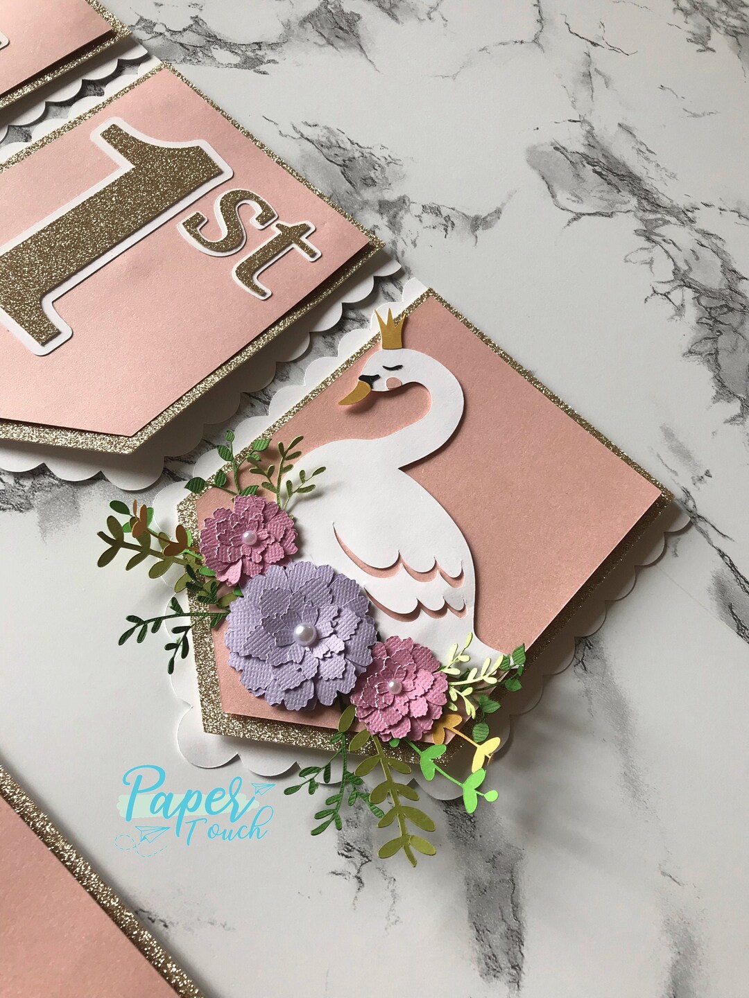 Swan Birthday Banner Swan Party Decor Swan Baby Shower - Etsy