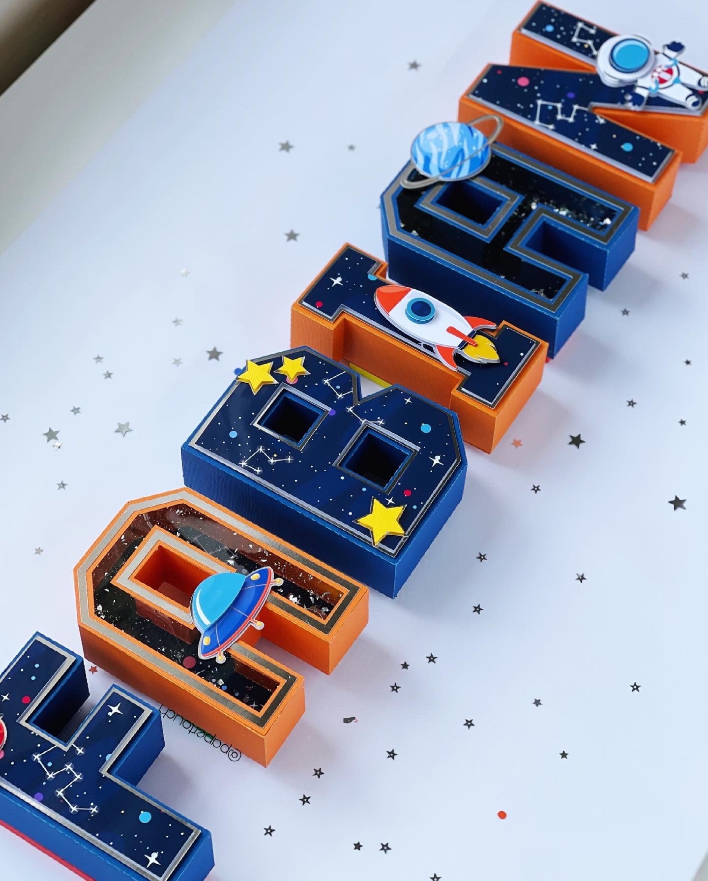 Outer Space 3D Letters Rocket Birthday Astronaut Party | Etsy