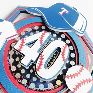 Baseball Cake Topper | Rangers Cake Topper | Baseball Shaker Topper ...
