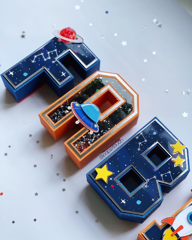 Outer Space 3D Letters Rocket Birthday Astronaut Party | Etsy