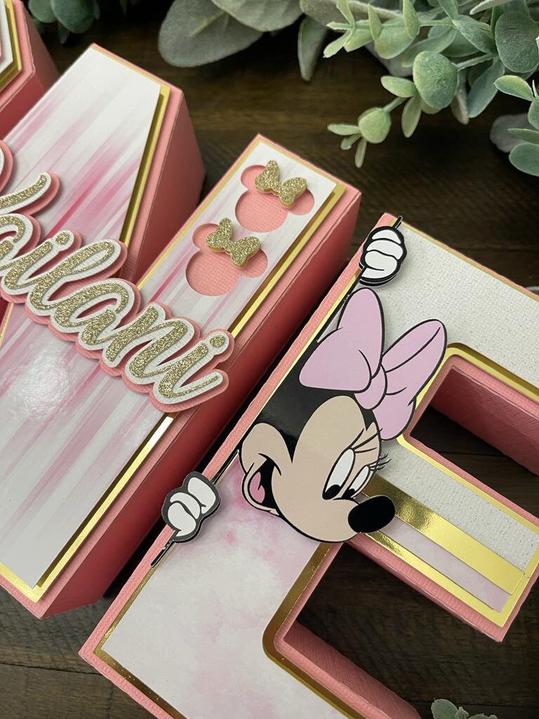 Minnie Mouse Fairy 3D Letters Custom 3D Letters - Etsy