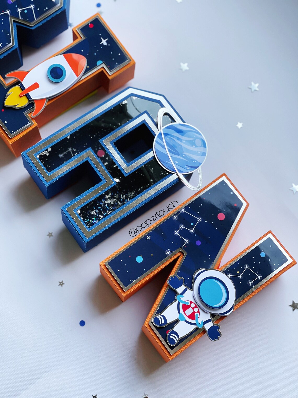 Outer Space 3D Letters Rocket Birthday Astronaut Party | Etsy