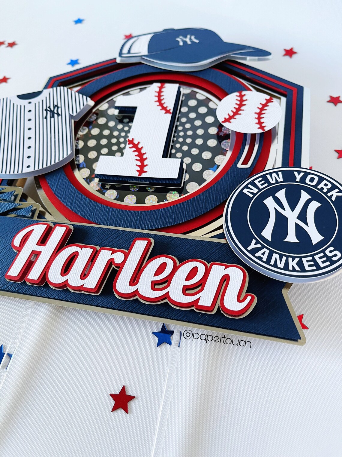 Baseball Cake Topper Yankees Cake Topper Baseball Shaker | Etsy