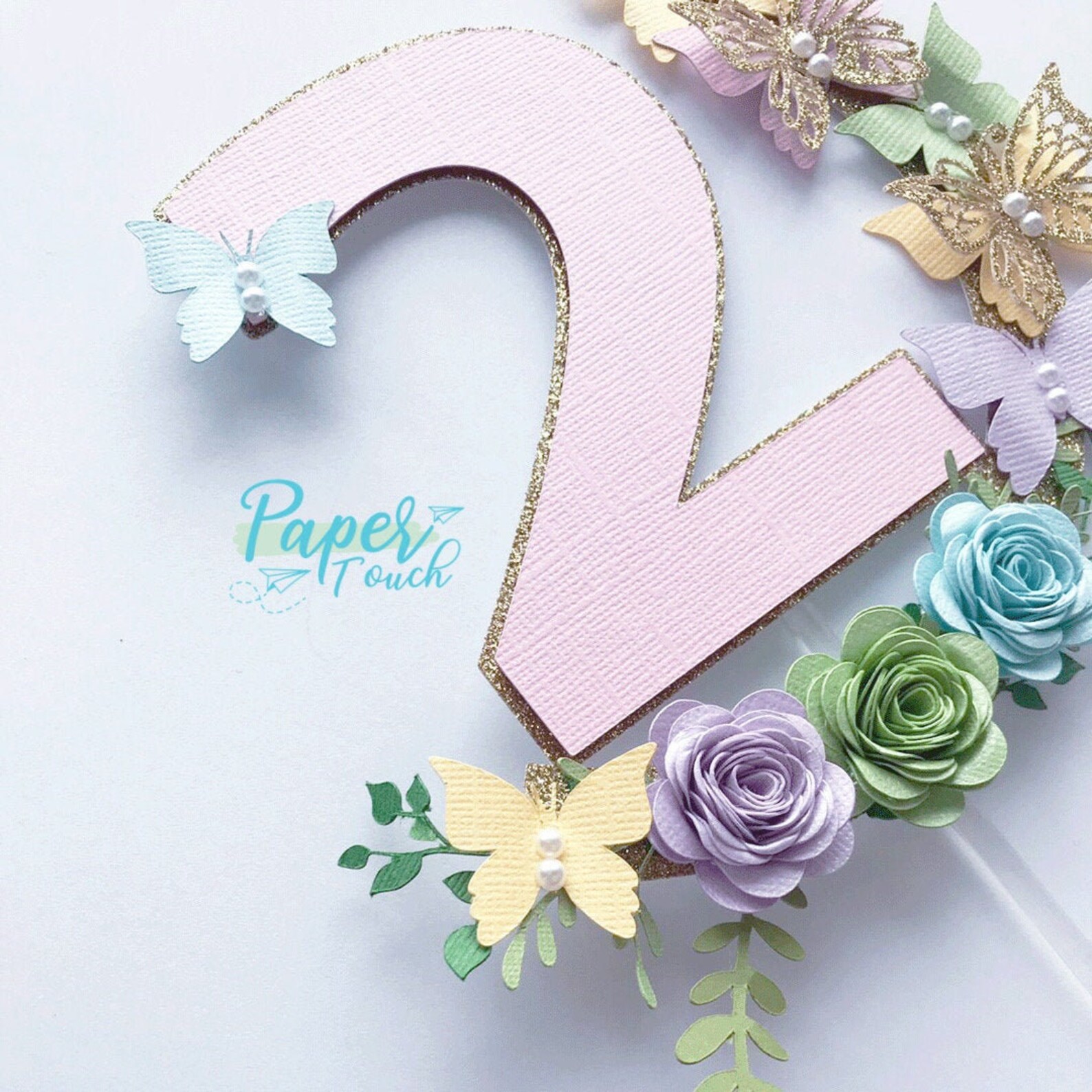 Butterfly Cake Topper Butterflies and Flowers Cake Topper | Etsy