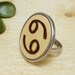 Cancer Symbol Ring, Wooden Ring for Special Women, Cancer Zodiacal ...
