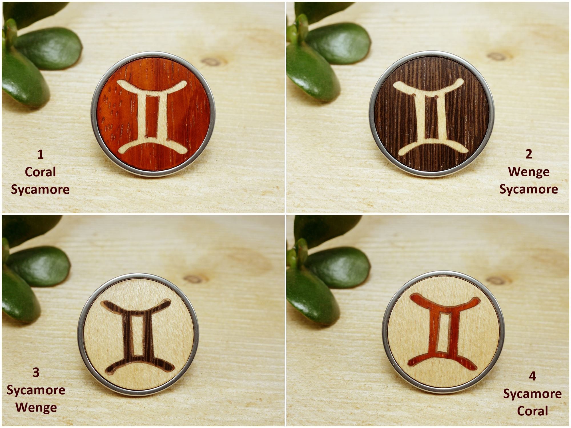 Gemini Symbol Ring, Statement Wooden Ring, Ideal Gift Wife, Zodiac Sign ...