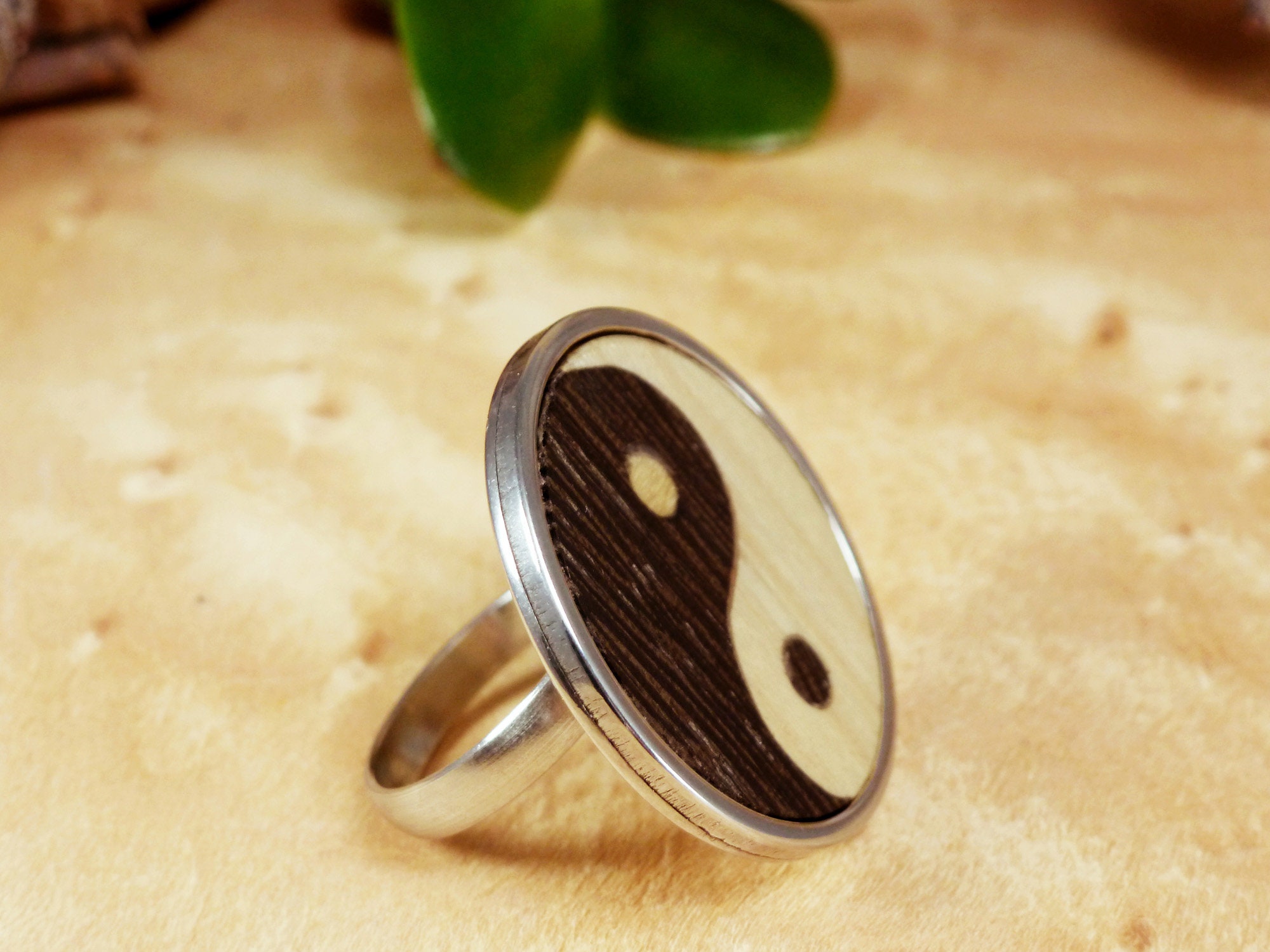 Yin Yang Ring Yin Yang Wood Ring Yin Yang Steel Ring Yin - Etsy