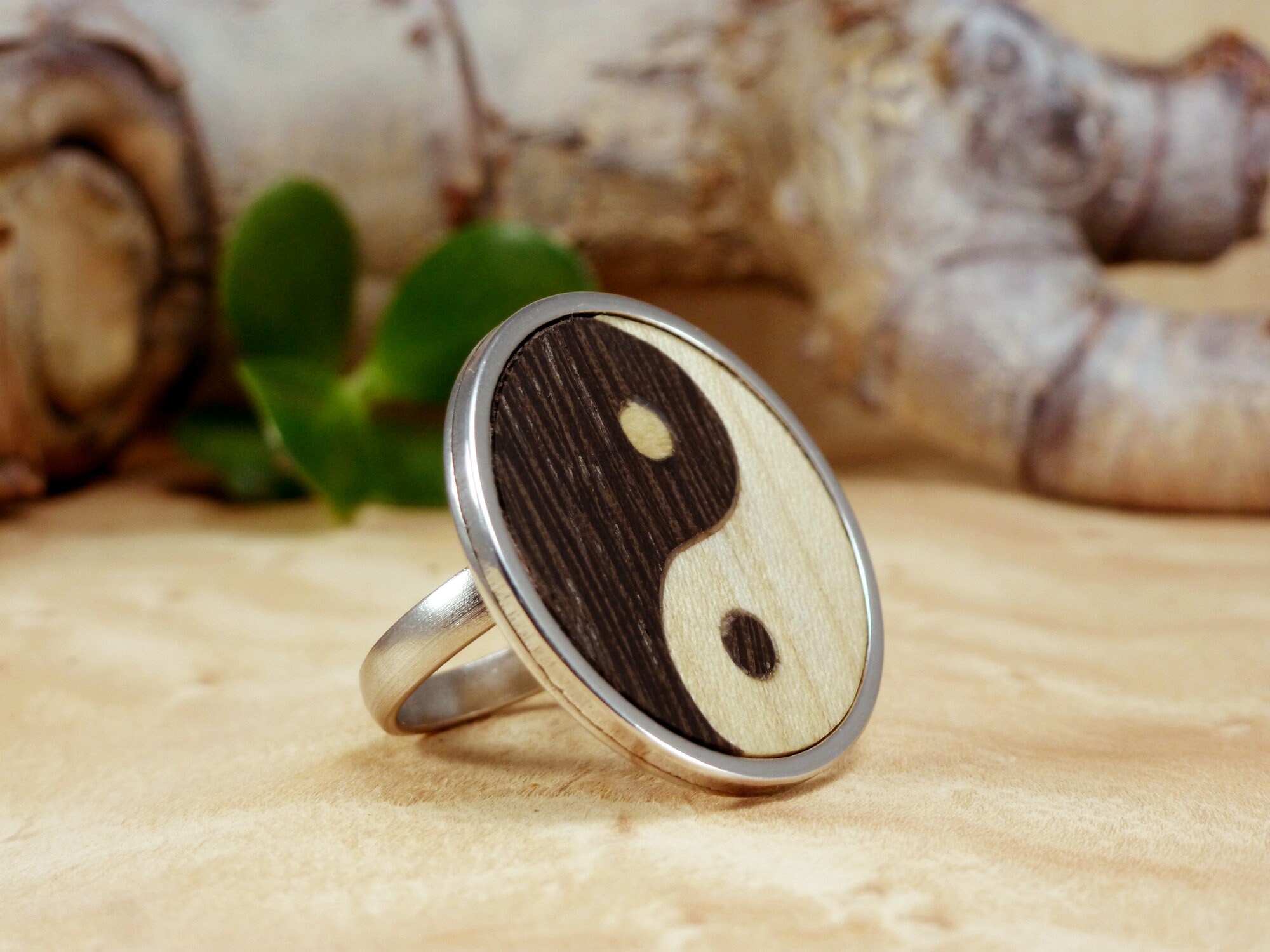 Yin Yang Ring Yin Yang Wood Ring Yin Yang Steel Ring Yin - Etsy