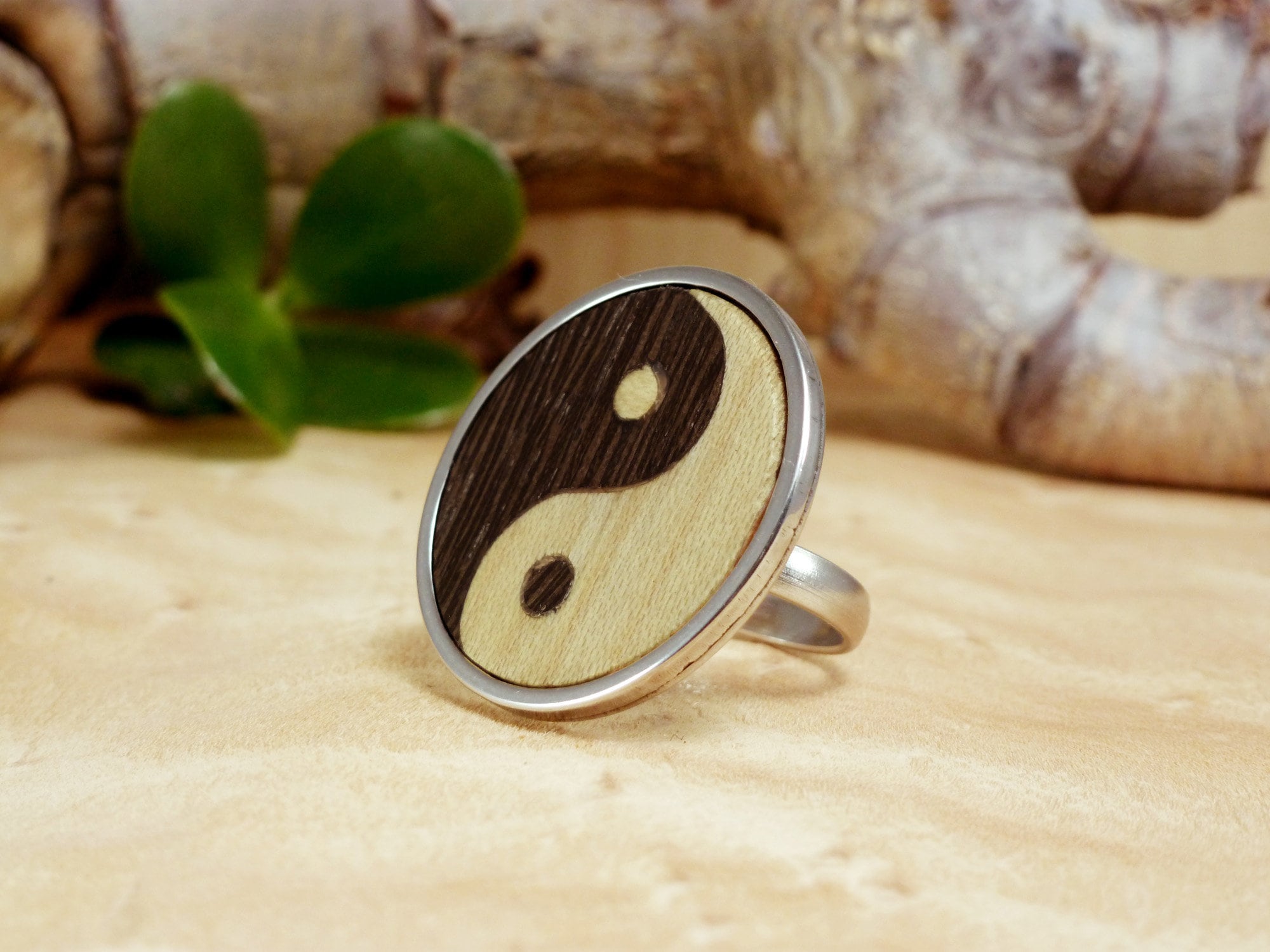 Yin Yang Ring Yin Yang Wood Ring Yin Yang Steel Ring Yin - Etsy