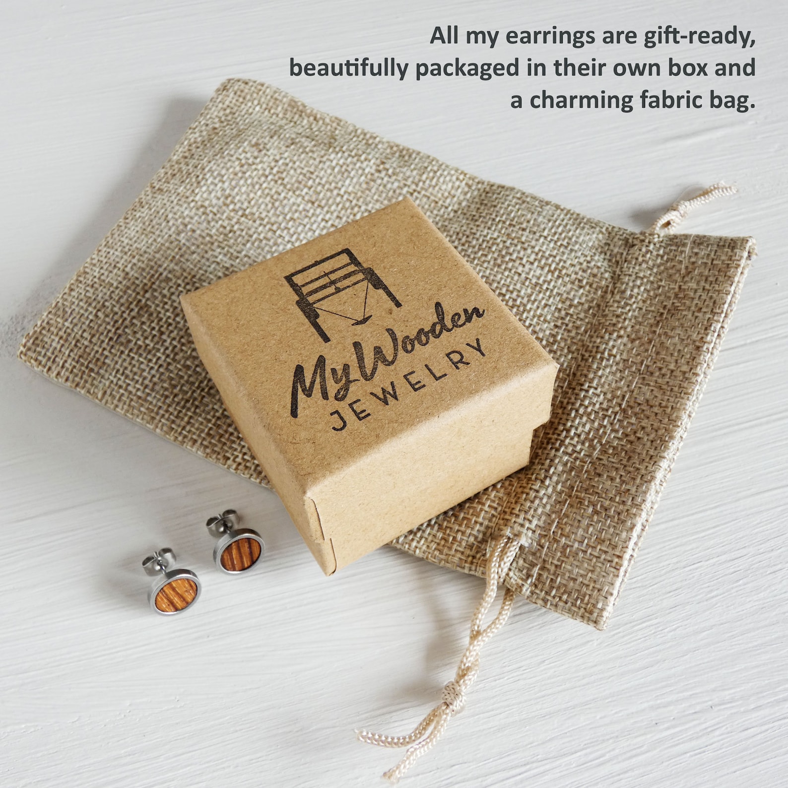 Wood Stud Earrings Men, Earthy Earrings Men, Mens Stud Earrings, Wooden ...