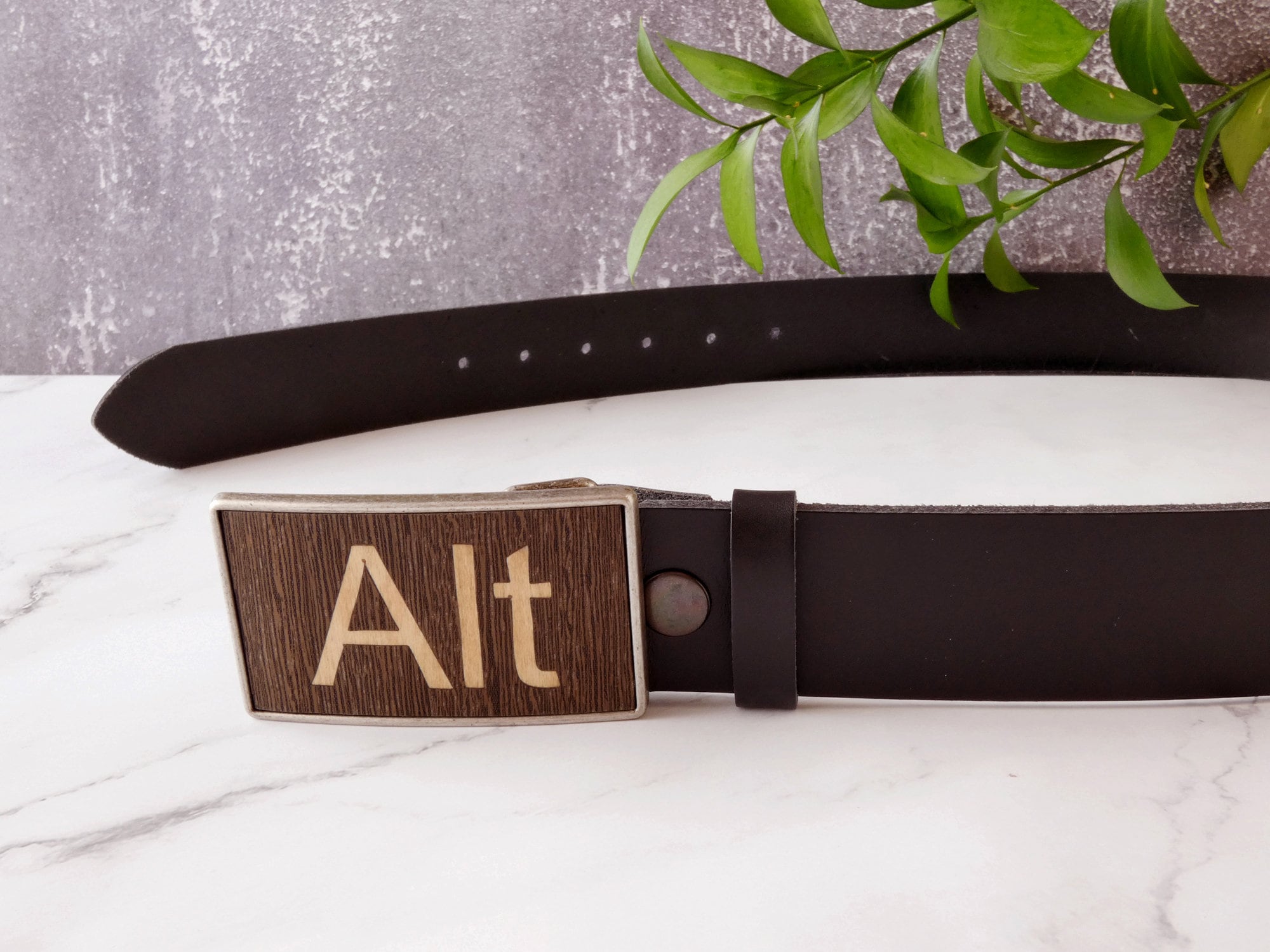 Man's Belt Buckle Alt Keycap Design Natural Wood Buckle - Etsy