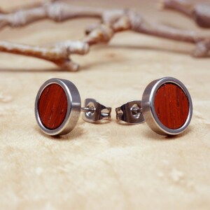 Wood Stud Earrings Men Earthy Earrings Men Mens Stud - Etsy